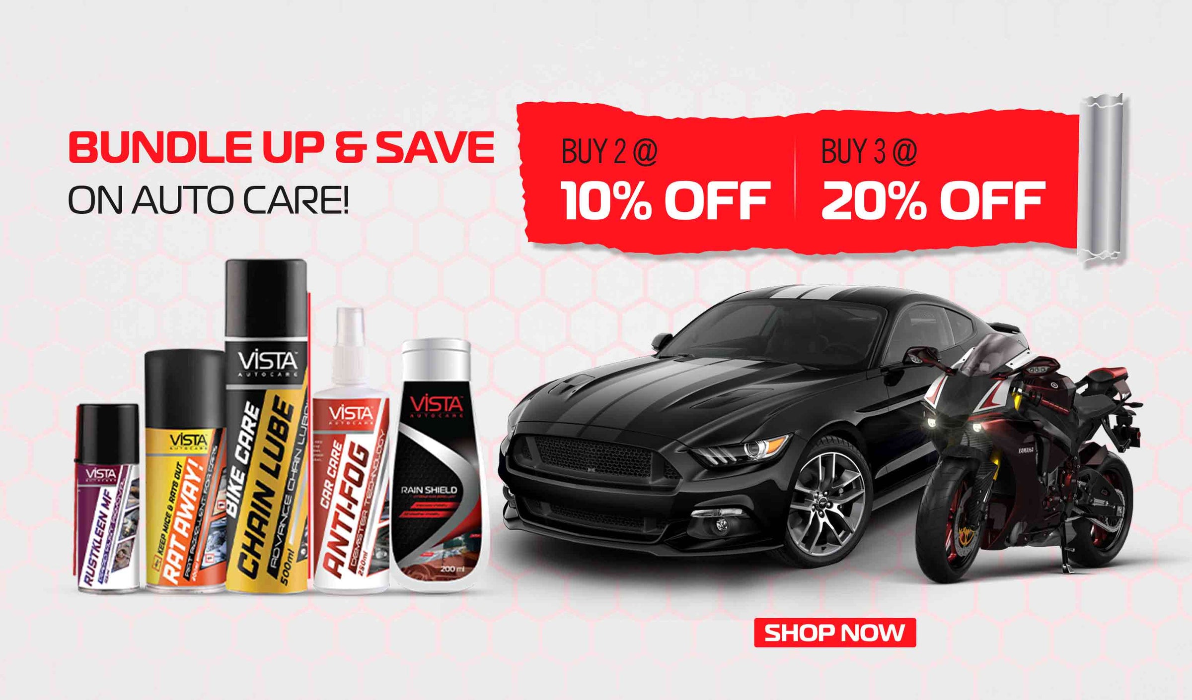 Shop Car & Bike Care Products with FREE Shipping | VISTA Auto Care