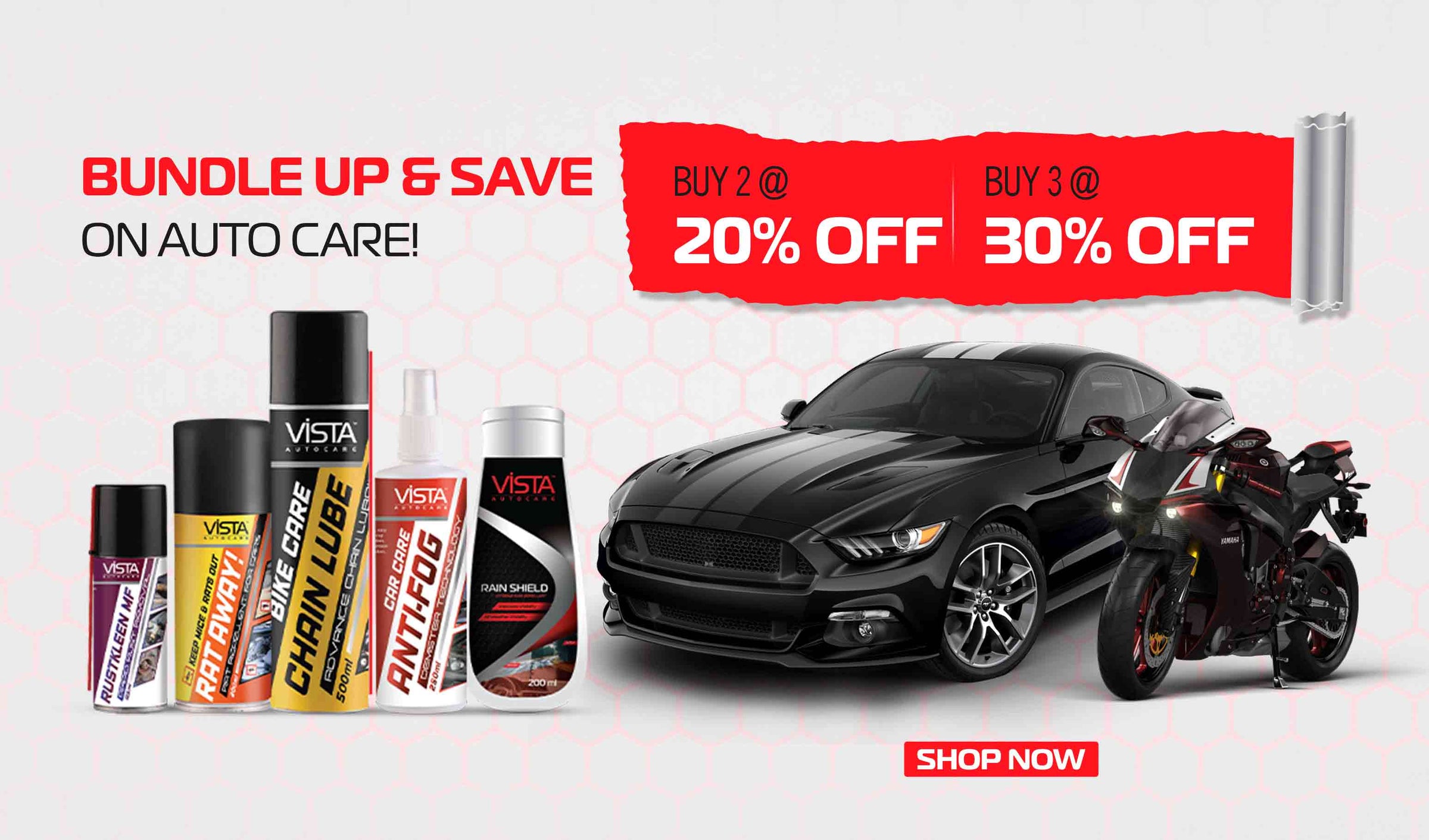Shop Car & Bike Care Products with FREE Shipping | VISTA Auto Care